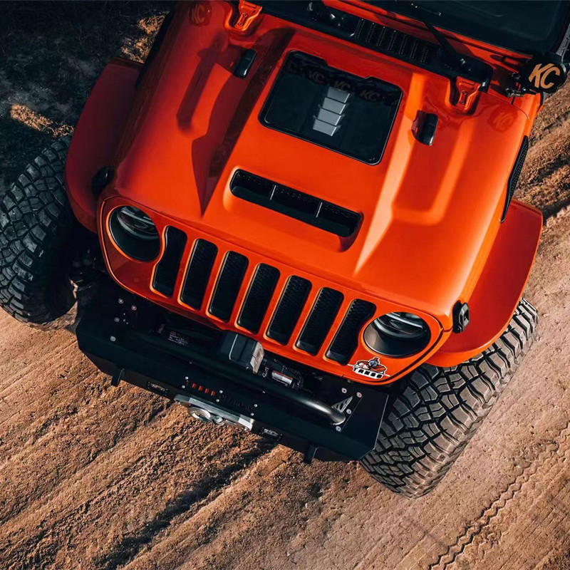 Tanso Hood with Engine Cover for Jeep Wrangler JK JL Gladiator JT-Green 4x4